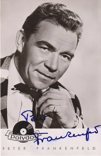 CARTOLINA PETER FRANKFELD originale autografa firmata Polydor anni 60 ...