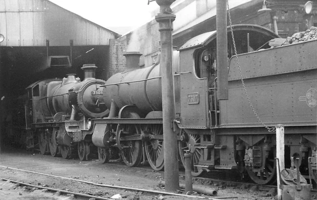 PHOTOGRAPH GWR 7307 and 7309 Steam Locomotive Swindon Works 6x4 £6.97 ...