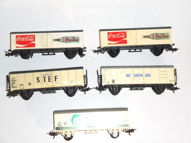 LIMA MIXED LIVERY reefer goods wagons. Good complete condition. HO ...