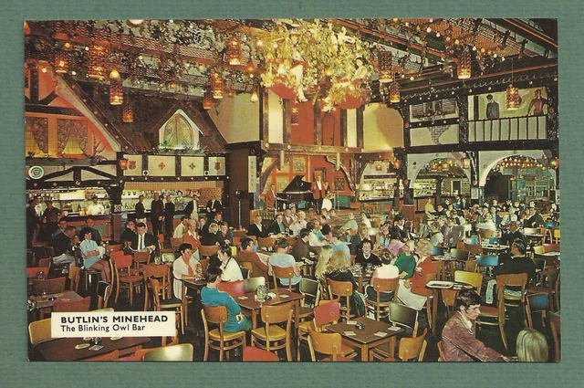 1971 PC THE Blinking Owl Bar, Butlin's Minehead £4.75 - PicClick UK