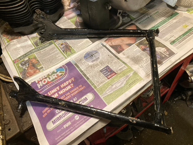 VINTAGE 1930'S AMC AJS Matchless rigid motorcycle rear stand £100.00 ...