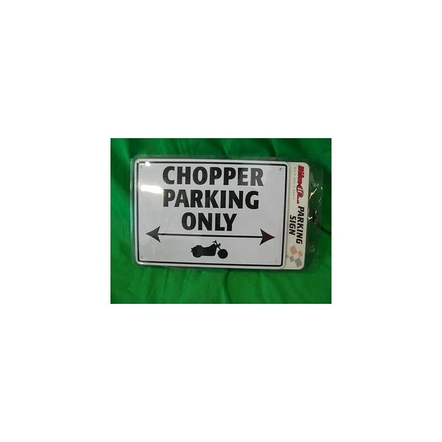CARTELLO GARAGE PARKING SIGN ONLY CHOPPER Cartello Parcheggio metallo ...