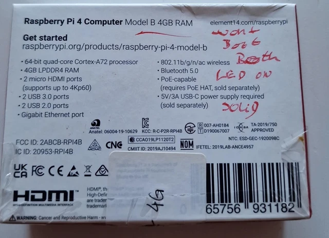 Raspberry Pi 4 Model B 4gb £37 95 Picclick Uk