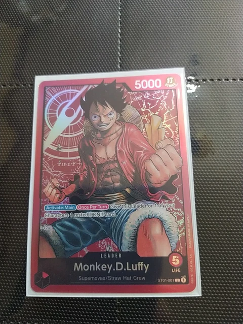 ONE PIECE CARD Game Monkey D. Luffy ST01-001 L Romance Dawn Holo Leader NM EUR 100,00 - PicClick IT