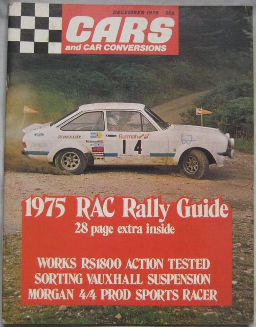CARS & CAR Conversions magazine December 1975 featuring RAC rally guide ...
