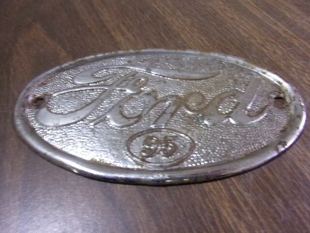VINTAGE 1938-1939 FORD Script 95 hp Truck Hood Side Emblem Ornament $45 ...