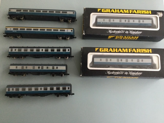 GRAFAR AND GRAHAM Farish grey/blue coaches x 7 two boxed £25.64 ...