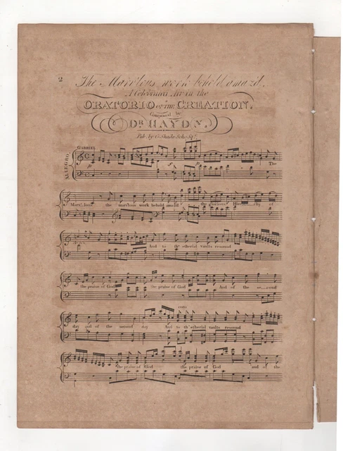HAYDN FRANZ JOSEPH Musica THE MARV'LOUS WORK BEHOLD AMAZED Oratorio The ... HAYDN FRANZ JOSEPH Musica THE MARV'LOUS WORK BEHOLD AMAZED Oratorio The ...