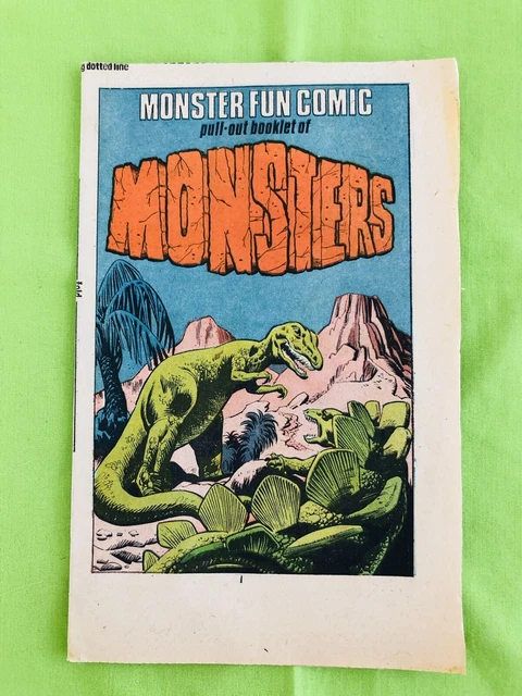 MONSTER FUN COMIC Book: “Monsters” Pull-Out Booklet. 1975. VGC. RARE. £ ...