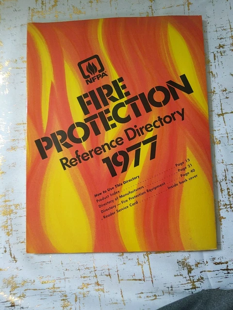 NFPA FIRE PROTECTION Reference Directory 1977 Book Vtg Rare £19.21 ...