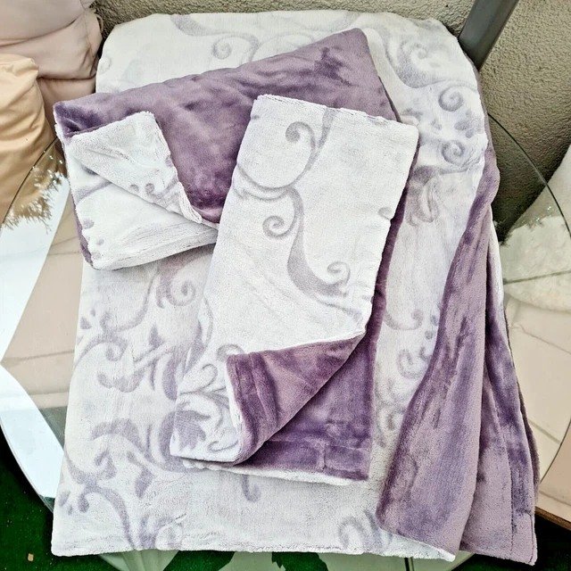 3 TLG MIKRONESSE Cashma Plüsch Wende Bettwäsche Classic 135x200cm ...