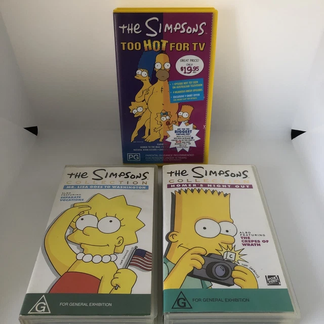 THE SIMPSONS VHS Video Tape Bundle Too Hot For TV Homer’s Night Out ...