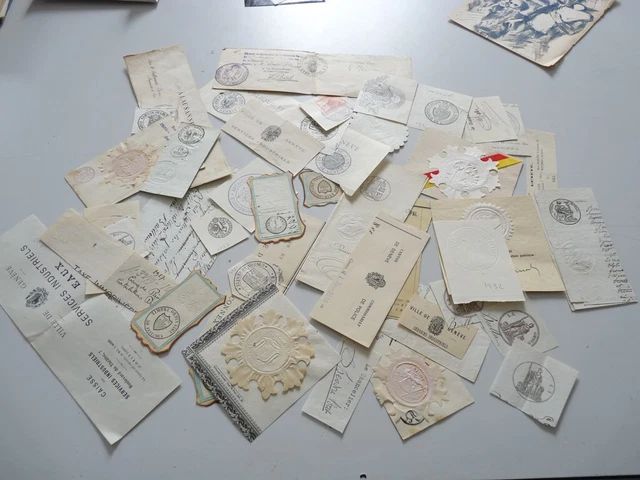 LOT DE ( +40 ) cachets a sec et sceaux (22109) EUR 39,00 - PicClick FR