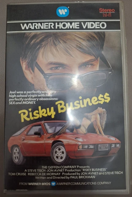 RISKY BUISNESS WARNER Big Box Ex Rental VHS Pre/Post Cert Tom Cruise ...