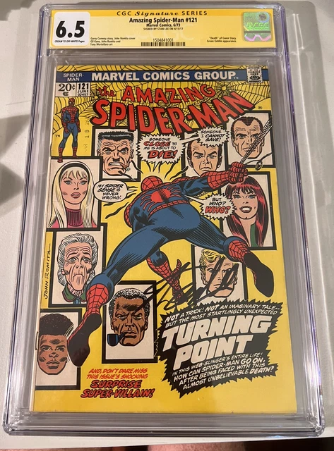AMAZING SPIDER-MAN 121 CGC 6.5 **Death of Gwen Stacy** Signed By Stan ...