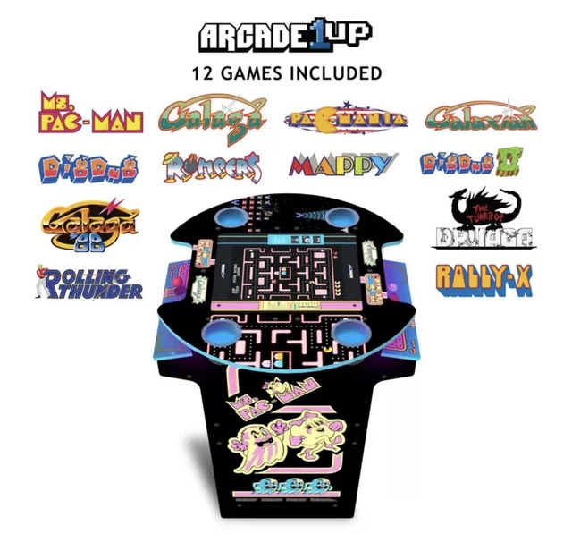 ARCADE 1UP MS Pac-man Galaga Pub Table Arcade Machine. £550.99 ...