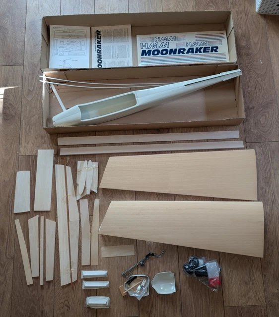 HOWARD METCALFE MODELS Moonraker Vintage Rare Balsa RC Plane Kit ...