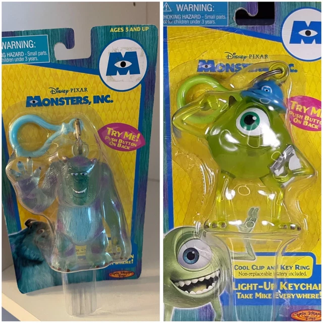 2001 SPIN MASTER Monsters Inc. Mike Wazowski & Sulley Set portachiavi ...