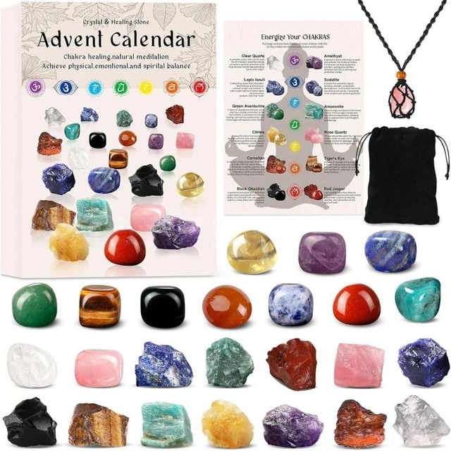CHRISTMAS CRYSTAL ADVENT Calendar 2025 24 Healing Crystals Mineral ...