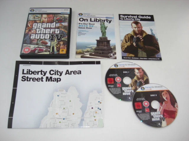 GRAND THEFT AUTO IV Liberty City PC DVD Rom NS GTA 4 GTA4 - POSTE ...