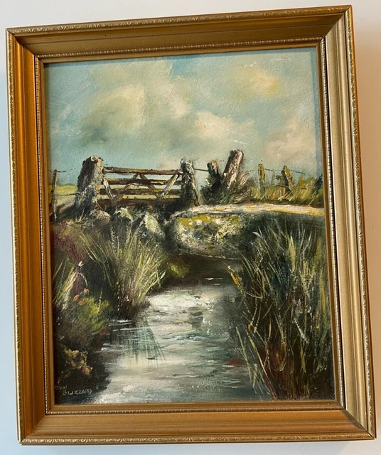RARE DON BLIZZARD Oil Painting on Board 30 cm W x 36 cm H Frame Dodmin ...