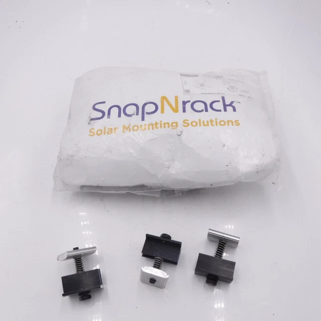 20 PACK SNAPNRACK Solar Mounting Black Mid Bonding Clamps 242-020553 ...