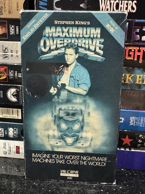 VHS MAXIMUM OVERDRIVE 1986 Horror Sci Fi Stephen King OG Lorimar ...