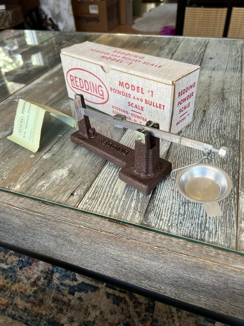 REDDING RELOADING - Powder & Bullet Scale Model #1 Vintage Hunter core ...