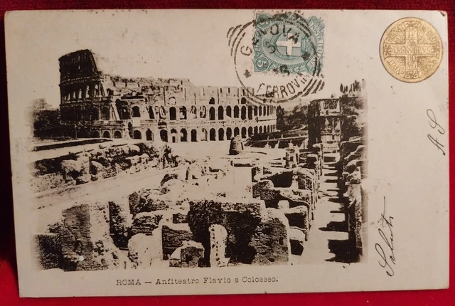 CARTOLINA Roma Anfiteatro Flavio E Colosseo 1900 EUR 8,00 - PicClick IT