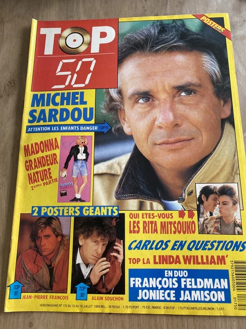 MAGAZINE TOP 50 Numéro 175 Du 10 Au 16 Juillet 1989 Madonna EUR 15,00 ...