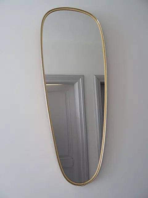 MIROIR ASYMETRIQUE GRAND old mirror annee 50 design forme RETRO GIO ...