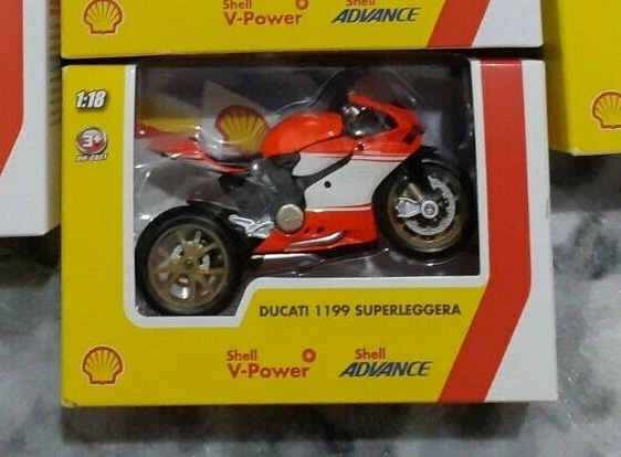 DIECAST BBURAGO DUCATI SUPERLEGGERA Limited Edition 1:18 Shell V-Power ...