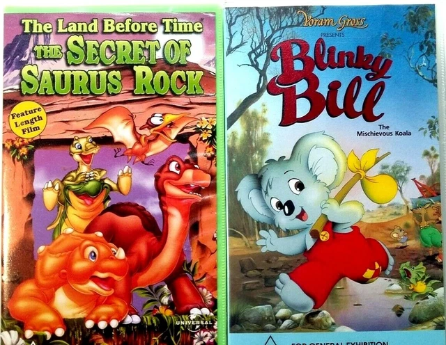 BLINKY BILL VHS & The Land Before Time "The Secret Of Saurus Rock" VHS ...