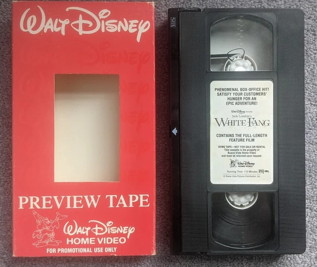 WALT DISNEY HOME Video Movie White Fang VHS Preview Promo Tape Red ...