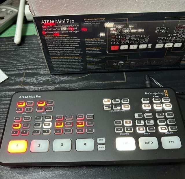 BLACKMAGIC DESIGN ATEM Mini Pro HDMI Live Streaming Video Switcher ...