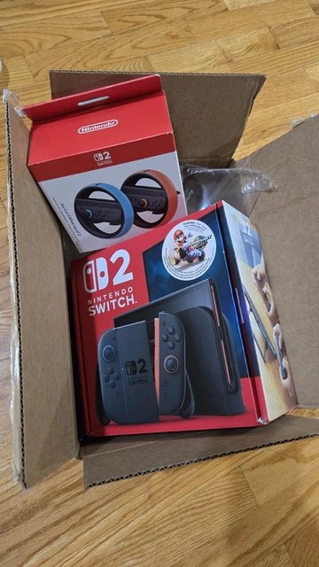 NINTENDO SWITCH 2 Mario Kart World Bundle with JoyCon 2 Wheel $891.27 ...