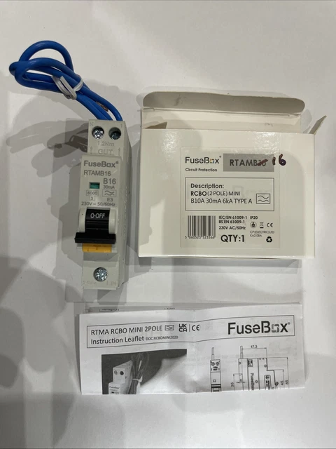 FUSEBOX RCBO 16A RTAMB16 £10.00 - PicClick UK