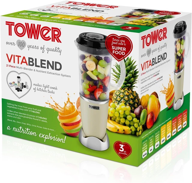 TOWER VITABLEND MULTI-BLENDER With Nutrient Extraction System 250 W - 3 ...
