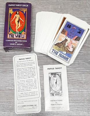 VINTAGE PAPUS TAROT Deck The World Stuart Kaplan RARE Purple Box 100% ...