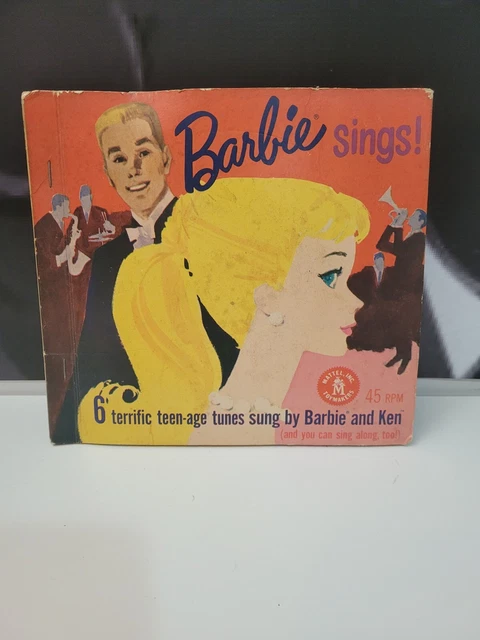 VINTAGE MATTEL 1961 BARBIE SINGS & Ken 3 Record Set 6 Teen Tune 45 RPM ...