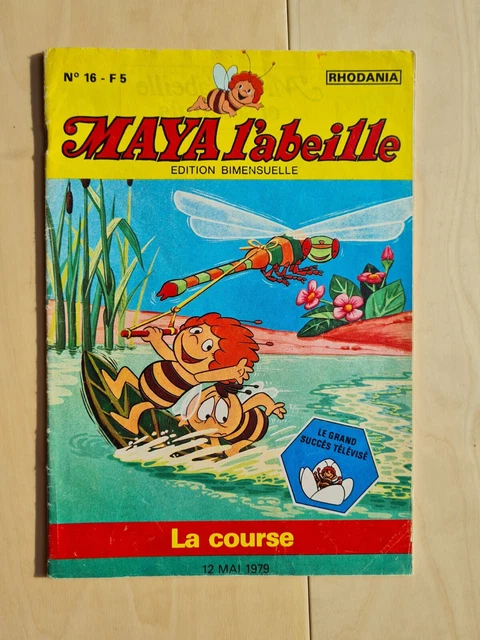 REVUE JOURNAL MAYA l'abeille n° 16, Rhodania héros dessin animé télé 12 ...