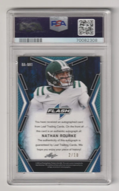 2020 LEAF FLASH Nathan Rourke Autograph Orange BA-NR1 Pre Rookie 2/10 ...