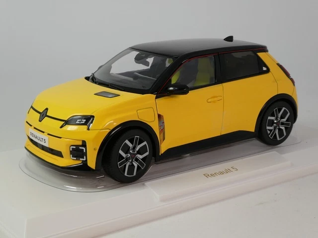 NOREV RENAULT 5 E-Tech 100% Electric Pop Yellow Black 2024 1/18 185500 ...
