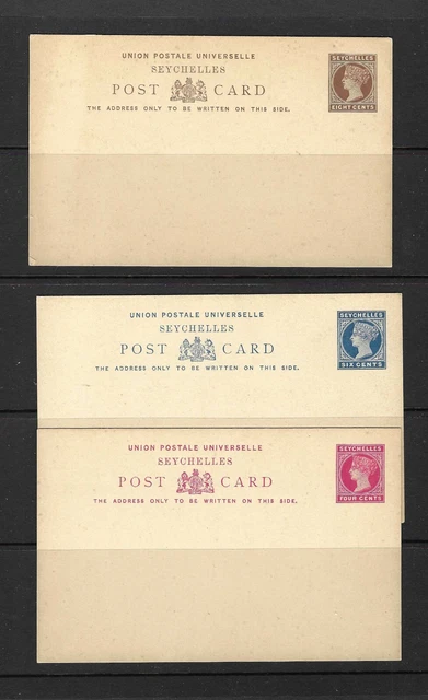3 VICTORIAN SEYCHELLES Post Cards, Unused £7.50 - PicClick UK