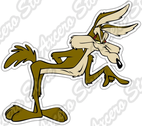 WILEY COYOTE ROADRUNNER Road Runner Cartoon Car Bumper Vinyl Sticker ...