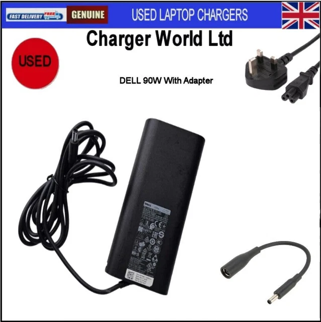 ORIGINAL DELL 90W 19.5V 4.62A CHARGER WITH ADAPTER (SMALL PIN) 4.5mm ...