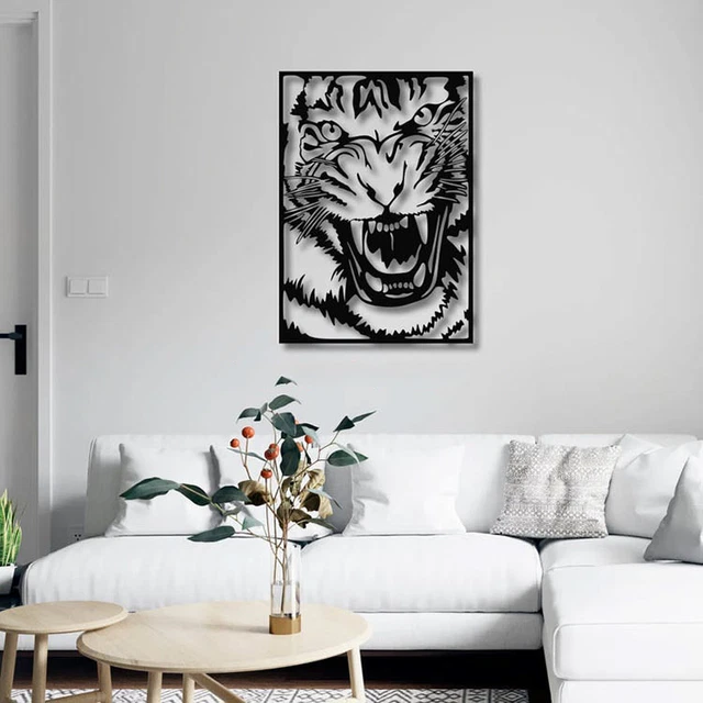 ANGRY TIGER VECTOR DXF SVG CDR file Vector for CNC Plasma Router Laser ...