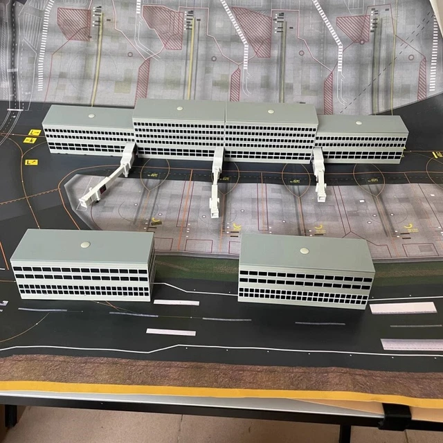 1:400 SCALE AIRPORT Terminal Building Air Bridge DIY Model Scene Toy ...