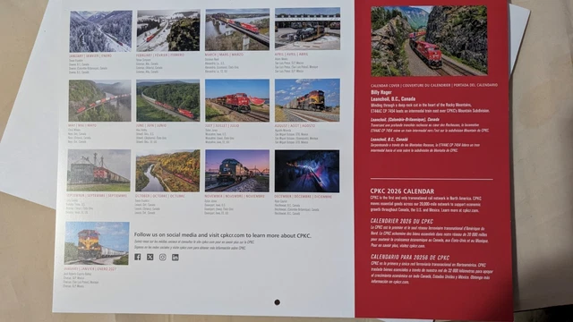 2026 LICENSED CPKC Calendar Jan 2026-Jan 31, 2027 with Custom Fitted ...
