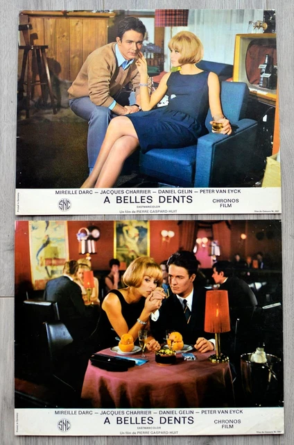 A BELLES DENTS 1966 Mireille Darc Jacques Charrier 2 photos ...